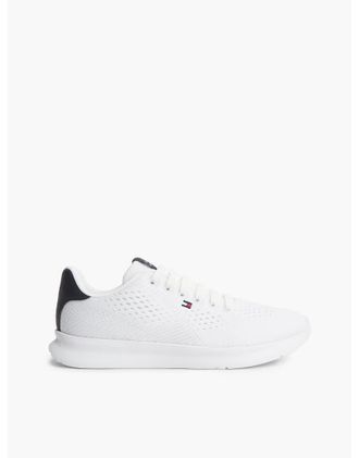 Tommy Hilfiger Baskets l&eacute;g&egrave;res en maille jacquard - Blanc