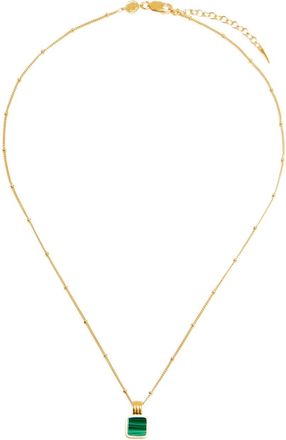 Missoma Lucy Williams Halskette mit eckigem Malachit - Gold