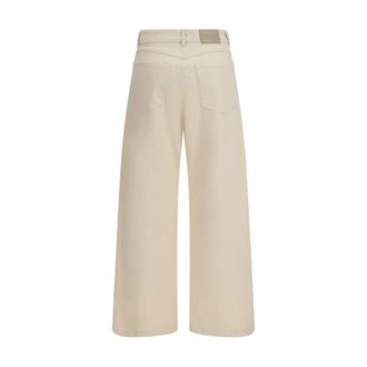 Max Mara Womens Beige Cotton Casual Pants