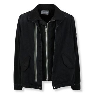 sacai Homme, Vestes, Noir, Taille: M Blouson Denim x Nylon Twill