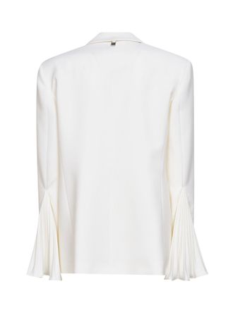 Giuseppe Di Morabito Womens Double-Breasted Virgin Wool Blazer White Jacket