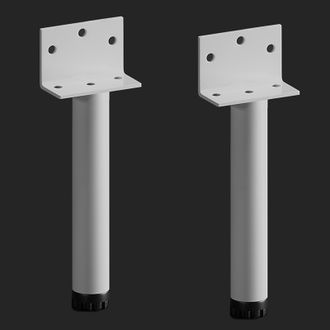 Generic Sofa Beistelltisch F&uuml;&szlig;e, 2er-Set Verstellbare M&ouml;belbeine Aus Metall, Mit Schrauben F&uuml;r Schrank- Und Tischbeine, Kommoden, Betten, St&uuml;hle, Schr&auml;nke(Wei