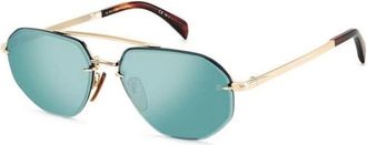 Eyewear by David Beckham Homme, Accessoires, Jaune, Taille: 61 MM Lunettes de soleil g&eacute;om&eacute;triques