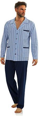 Sesto Senso Pyjama Homme Boutonné Long Coton Sommeil Et Les Vêtements Manches Pantalon Longues 3XL 2210/16
