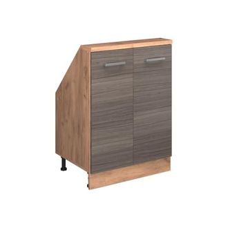 Vicco Meuble de Rangement sous Pente Rion, Gris Noble/ch&ecirc;ne dor&eacute;, avec 2 Portes