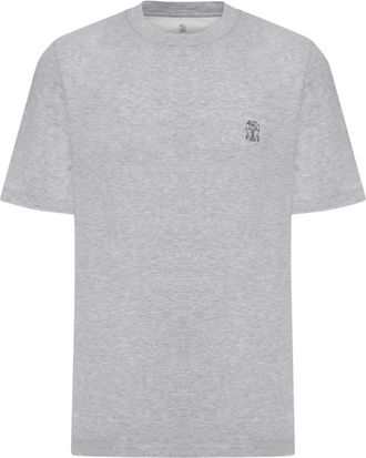 Brunello Cucinelli Homme, Tops, Gris, Taille: XL T-Chemises