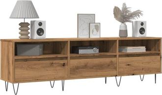 vidaXL Meuble tv ch&ecirc;ne artisanal 150x30x44,5 cm bois ding&eacute;nierie - Vidaxl