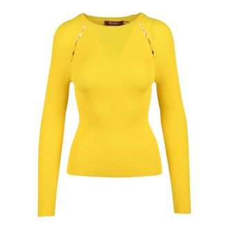 Max Mara Femme, Pulls, Jaune, Taille: 40 FR Sottogiacca Cannettato