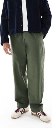 Farah Greenport - Pantalon à cordon de serrage - Kaki-Blanc