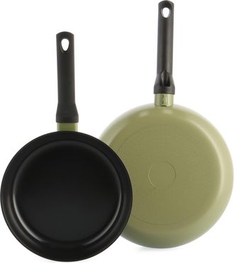 BK Enjoy Keramik-Antihaft-Pfannenset, 2-teilig, Ø 24/28 cm, PFAS-frei, Induktionspfanne, Ofenfest bis 160 °C, Spülmaschinenfest, Schnelle Erhitzung, Cool
