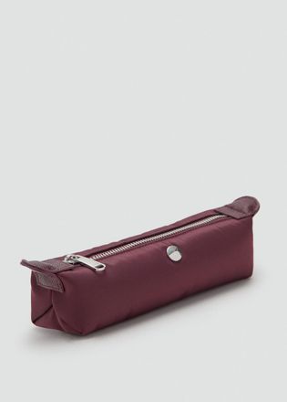 Mango Trousse nylon fermeture &Eacute;clair bordeaux - Femme - Taille unique - MANGO