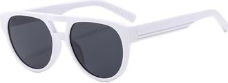 Generic Lunettes De Soleil Femmes Hommes Grand Cadre Ext&eacute;rieur Conduite(White)