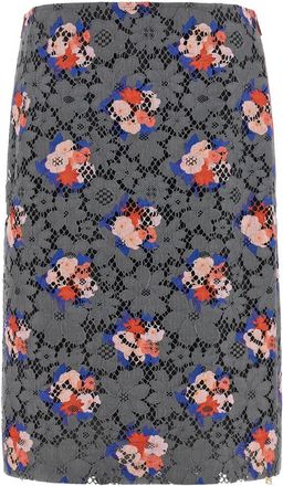 Fendi Lace Midi Skirt - - Skirts - Damen - Grau - M