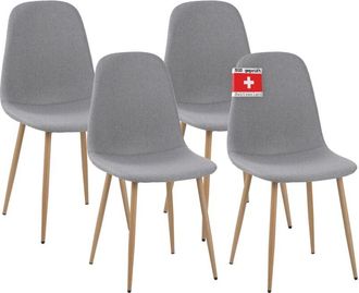Albatros-Moebel Esszimmerstühle 4er Set fano Grau- Komfortabler Polsterstuhl für Modernes und Stilvolles Design am Esstisch - Küchenstuhl oder Stuhl Esszimmer mit