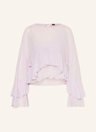 HUGO BOSS Blusenshirt Bleja Mit Volants lila