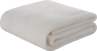 Brandsseller Flanelldecke Supersoft Kuscheldecke Tagesdecke Wohndecke - Uni - 180 x 220 cm - Creme