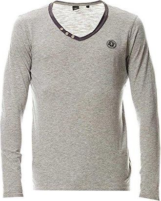 Le Temps Des Cerises HKAURA0000000ML T-Shirt, Gris (Grey M&eacute;lange), Small (Taille Fabricant: S) Homme