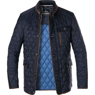 Milestone Herren Jacke blau Mikrofaser unifarben
