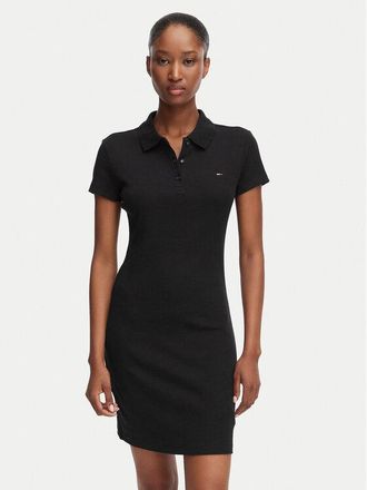 Tommy Jeans Kleid f&uuml;r den Alltag DW0DW22852 Schwarz Slim Fit