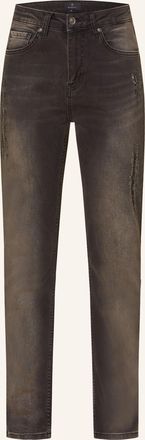 Monari Monari Straight Jeans Mit Schmucksteinen schwarz