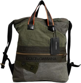 Dolce & Gabbana Patchwork Rucksack - - Bags - unisex - Gr&uuml;n - ONE SIZE