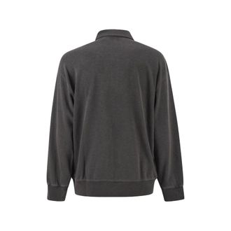 Carhartt Work in Progress Cotton Half-Zip Polo Collar Sweatshirt - Gray