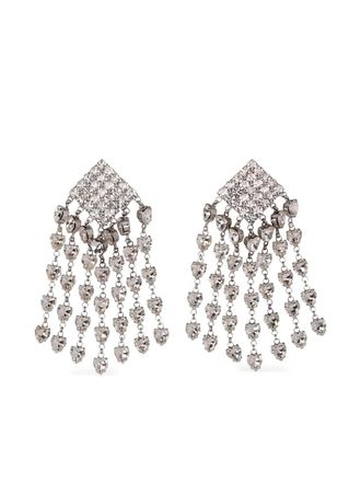 Alessandra Rich boucles doreilles serties de cristaux - Argent