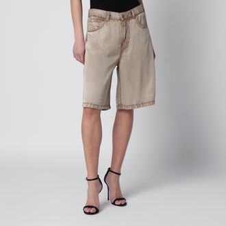 Diesel Beige Bermuda-Shorts aus Viskose
