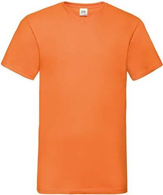 Fruit Of The Loom T-Shirt &agrave; Manches Courtes et col en V pour Homme (3XL) (Orange)