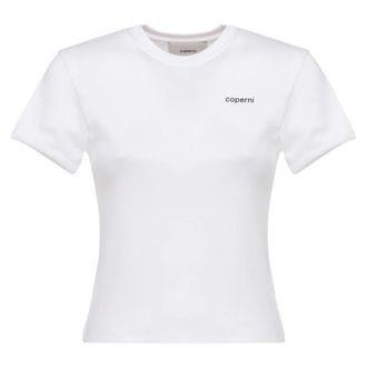 Coperni T-Shirt mit Logo-Print - - Tops - Damen - Wei&szlig; - L