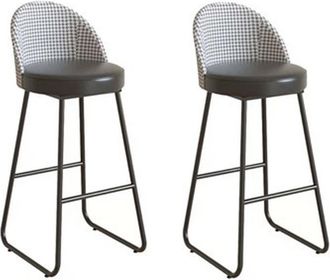 Generic Barhocker-Set, Tresenhocker, Moderne Tresenhocker mit R&uuml;ckenlehne, Metallbeine, Esszimmerst&uuml;hle mit R&uuml;ckenlehne/75 cm