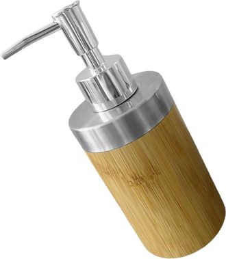 Cabilock Nachf&uuml;llbarer Bambus Seifenspender mit Pumpe Handlicher Lotion Shampoo Dispenser f&uuml;r Bad und K&uuml;che Langlebige Plastik Bambus Flasche zum Bef&uuml;llen von 