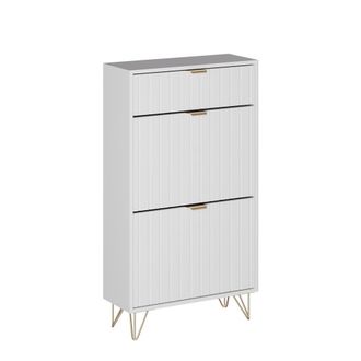 Vicco Schuhschrank Helge, Schuhregal, Wei&szlig;, 60 x 107.5 cm 2 F&auml;cher