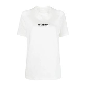 Jil Sander Logo T-Shirt - - Tops - Damen - Wei&szlig; - L