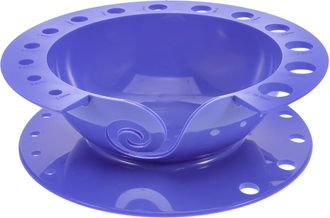 FOMIYES H&auml;kelgarnschale Garnhalter aus Langlebigem Material Blau mit Spiralf&ouml;rmiger &Ouml;ffnung Aufbewahrungsschale f&uuml;r Strickzubeh&ouml;r und H&auml;kelorganizer Zuhause