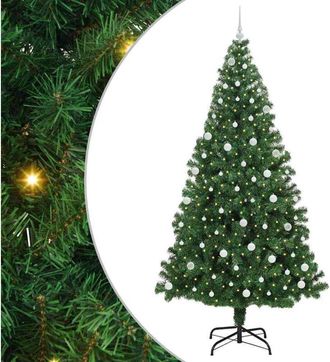 vidaXL K&uuml;nstlicher Weihnachtsbaum mit 300 LEDs mit St&auml;nder Gr&uuml;n 240 cm vidaXL