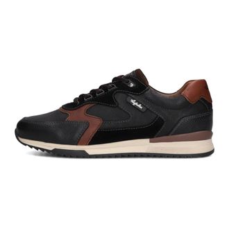 Australian Footware Schwarze Lederstilvolle Sneakers f&uuml;r M&auml;nner - - Shoes - Herren - Schwarzk - 45 EU