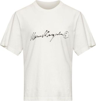 Maison Margiela T-shirt en coton avec logo Mm6 Maison Margiela