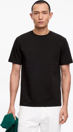 Arket Interlock-T-Shirt Mit Normaler Passform -Schwarz