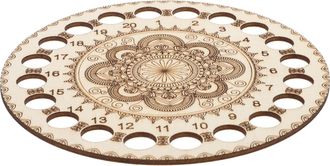 BESTONZON Holz Stickgarnhalter Kreuzstich Organizer Mit Vielen L&ouml;chern Naturholz Fadenwickelbrett F&uuml;r Stickprojekte Gratfrei Formstabil Fadenaufbewahrung F&uuml;r Se