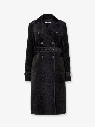 Fendi Jacquard velvet coat with aniaml print - FENDI - gender_Woman