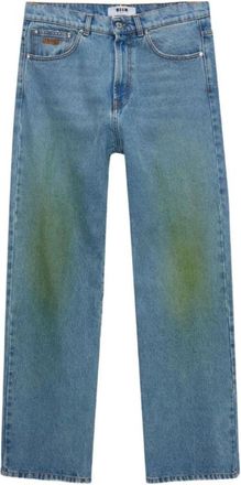 Msgm Msgm, Homme, Jeans, Bleu, Taille: L Jeans avec d&eacute;tail logo