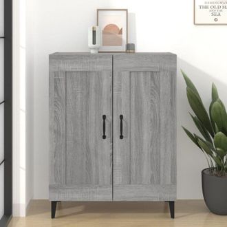 vidaXL Buffet sonoma gris 69,5x34x90 cm bois ding&eacute;nierie Vidaxl