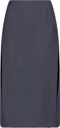 Jil Sander Wool Fil-&Agrave;-Fil Skirt