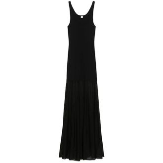 Toteme Femme, Robes, Noir, Taille: 36 FR Robe Noire en Jersey Stretch