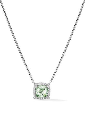 David Yurman collier Petite Châtelaine en argent sterling serti de quartz prase et de diamants