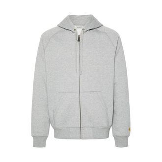 Carhartt Work in Progress Homme, Sweatshirts et sweats &agrave; capuche, Gris, Taille: S Veste Grise &agrave; Capuche avec Logo