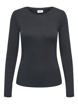 Jacqueline de Yong Damen Langarmshirt Slim Fit Rundhals Elegantes Basic Oberteil, Farben:Schwarz, Gr&ouml;&szlig;e:XL