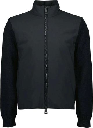 Moncler Homme, Vestes, Noir, Taille: S Cardigan bi-Mati&egrave;re