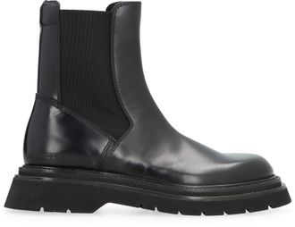 Dsquared2 Mens Leather Chelsea Boots Black Polyurethane